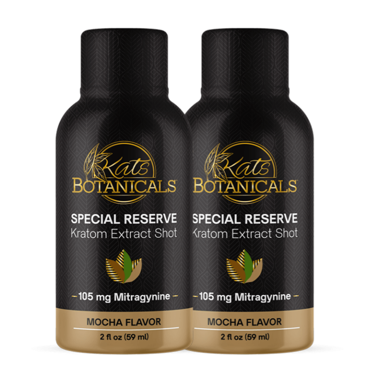 Mocha Liquid Kratom Shot - 2 Pack - Kats Botanicals
