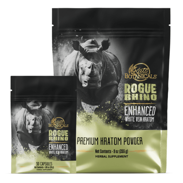Rogue Rhino Enhanced White Vein Kratom - Kats Botanicals